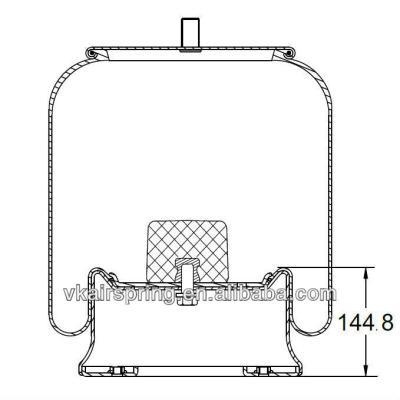 China Hendrickson S20901 Firestone W01-358-8091 Trailer Air Suspension Bag 13.7in OD 10in Height for sale