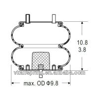 China Double Convoluted Air Spring 2B9-246/FD200-19 for Commercial Vehicle Suspension Systems with Heavy-Duty Load Capacity for sale