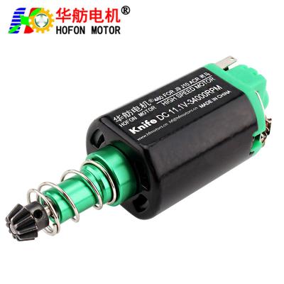China Hofon HF460SA-11340L Long shaft 11.1V 34000RPM DC Carbon brush Motor for AEG Water Bomb Toy Gun for sale