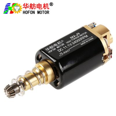 China Hofon HF460WH-11240L Long shaft 11.1V 24000RPM DC Carbon brush Motor for AEG Water Bomb Toy Gun for sale