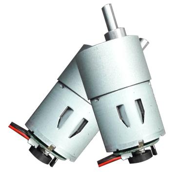 China High Precision DC Worm Gear Motor 37mm Diameter With Encoder 3V 6V 12V Robot for sale