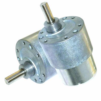 China Sanitary Ware DC Small Worm Gear Motor 12V / 37mm Diameter Customized Voltage Range for sale