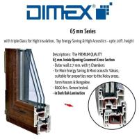 China DIMEX L65 Construction Casement Window Profiles 2.5 Mm Wall Thickness for sale