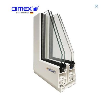 China 88mm Sliding Door Window White UPVC Profiles Profiles For DIMEX Edelweiss Series for sale