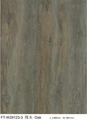China GKBM FT-W29123-3 183*1220mm Anti-slip Fireproof Gray Oak Stone Composite Click SPC Flooring for sale