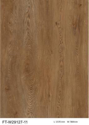 China 183x1220mm SPC Waterproof Vinyl Flooring Anti Slip Brown Oak Stone GKBM FT-W29127-11 for sale