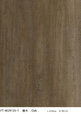 China GKBM FT-W29135-1 1220mm Anti-slip Wear Resistance Brown Oak Splicing Wood Grain Stone Vinyl Composite Click SPC Flooring for sale