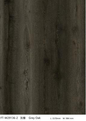 China GKBM FT-W29136-2 Anti-slip Wear Resistance Black Gray Jump Color Oak Splicing Wood Grain Stone Click SPC Flooring for sale