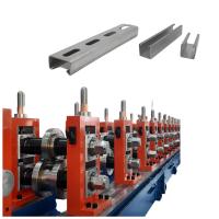 China Automated C Solar Strut Channel Roll Forming Machine | 10-30 m/min Speed | 1-3mm Thickness for PV Mounting Systems for sale
