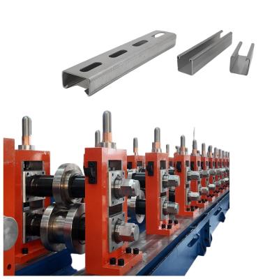 China Automated C Solar Strut Channel Roll Forming Machine | 10-30 m/min Speed | 1-3mm Thickness for PV Mounting Systems for sale