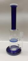China 14 Inch Borosilicate Glass Water Pipe 7mm Thick Hand Painted Smoking Hookah for sale