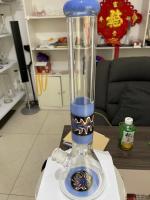China 14 Inch Borosilicate Glass Water Pipe 7mm Thick Hand Painted Smoking Hookah for sale