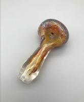 China 3.5 Inch Borosilicate Glass Hand Pipe Pink Ladies Collectible Tobacco Smoking Bowl for sale