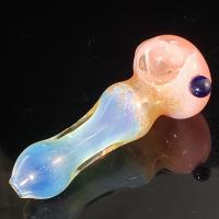 China 4 Inch Pink Coral Borosilicate Glass Tobacco Hand Pipe Smoking Bowl for sale