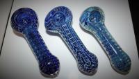 China 4.5 Inch Borosilicate Glass Hand Pipe for Dry Herb Tobacco Smoking Thick Hand Blown for sale
