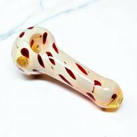China 3.5 Inch Borosilicate Glass Hand Pipe Hand Blown Tobacco Smoking Pipe Short Cute for sale