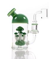 China Mini Handmade Black Glass Water Pipe 16cm Borosilicate Glass Bong for Smoking for sale