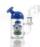 China Mini Handmade Black Glass Water Pipe 16cm Borosilicate Glass Bong for Smoking for sale