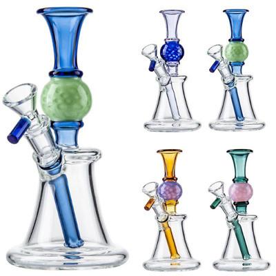 China 8 Inch Glass Water Pipe Bong with 14mm Joint 4mm Thickness Ice Catcher for sale