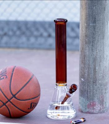 China 24 Inch Glass Hookah Water Pipe Bong with Ice Catcher Borosilicate Glass 18.8mm Joint for sale