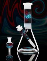 China 13 Inch Glass Water Pipe Bong Heavy Handmade Thick 4mm Hookah 14mm Bowl for sale