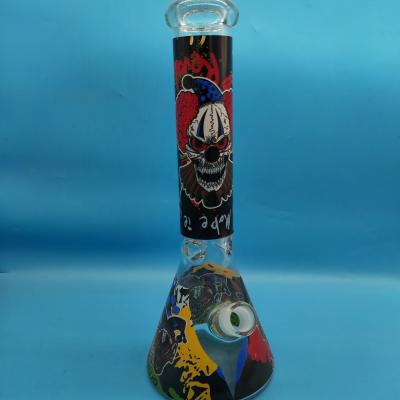 China 8 Inch Borosilicate Glass Hookah Water Pipe Beaker Bubbler with Ice Catcher for sale