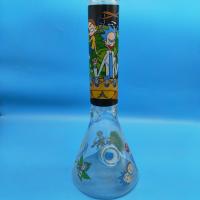 China 8 Inch Borosilicate Glass Hookah Water Pipe Beaker Bubbler with Ice Catcher for sale