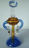 China 10 Inch Glass Water Pipe Beaker Downstem Dab Oil Rig with 14mm Bowl Slide 22cm for sale