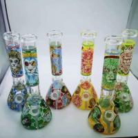 China 10 Inch Borosilicate Glass Hookah Water Pipe 4mm Thick Beaker Bong with Ice Catcher for sale