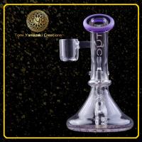 China 10 Inch Borosilicate Glass Water Pipe Hookah Bong Flat Base 7mm Thick Tobacco Mushroom for sale