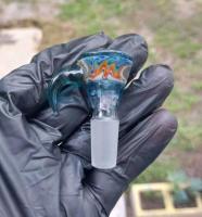 China 14mm Borosilicate Glass Snowflake Screen Slide Bowl Male for Water Pipe Bong 4mm Thick for sale