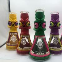 China 8 Inch 3D Hand Painted Glass Water Pipe Monster DAB Rig with 14mm Joint for sale