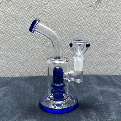 China 10 Inch Borosilicate Glass Water Bong with Percolator and Blue Bowl 360g for sale