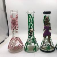 China 10Inches Small Glass Hookah Beaker Assorted Color With Black Diffused Downstem for sale