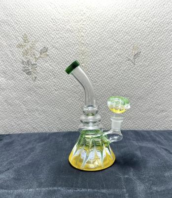 China 8 Inch Multicolored Recycler Glass Water Bong 4mm Thick 14mm Joint for sale