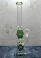 China 15 Inch Borosilicate Glass Bong 14mm Joint Heavy Duty Hookah Water Pipe 4mm Thick for sale