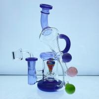 China 14 Inch Borosilicate Glass Water Pipe Bubbler Hookah Bong with Ice Catcher 14mm Joint for sale