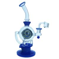 China 6.5 Inch Borosilicate Glass Hookah Bong Waterpipe with 14mm Joint and 4mm Thickness for sale