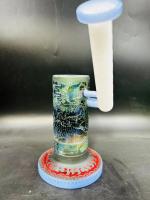 China 6 Inch Borosilicate Glass Hookah Water Pipe 14mm Joint for Dry Herb Smoking for sale