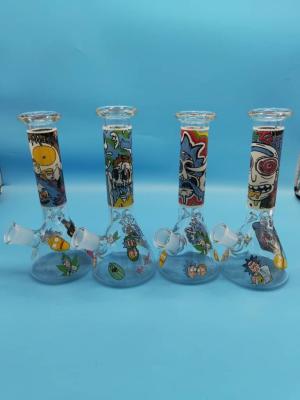 China 10inch Glass Hookah Smoking Pipe Beaker Water Pipes With Downstem for sale