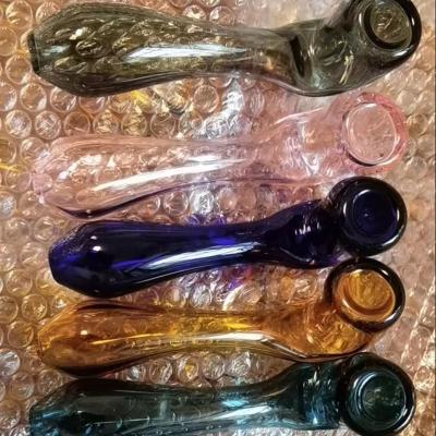 China 14.6mm Joint Borosilicate Glass Hand Pipe for Dry Herb Smoking 6mm Thick for sale