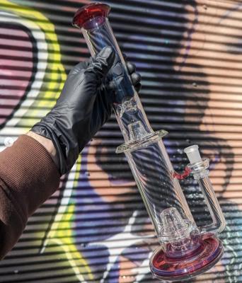 China 10 Inch Borosilicate Glass Water Pipe with Ice Catcher 14mm Bowl for sale