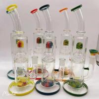 China 34mm Male Female Freezable Glycerin Coil Glass Ash Catcher for 16in Water Pipe for sale