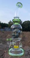 China 16 Inch Borosilicate Glass Bong Triple Honeycomb Perc Straight Tube Dab Rig Recycler 34mm Bowl for sale