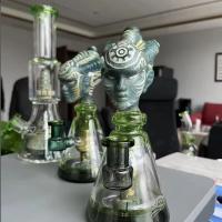China 12 Inch Borosilicate Glass Water Pipe with Honeycomb Perc Recycler Dab Rig 450g for sale