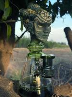 China 12 Inch Borosilicate Glass Water Pipe with Honeycomb Perc Recycler Dab Rig 450g for sale