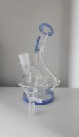 China Borosilicate Glass Water Pipe Recycler Hookah 14 Inch Dab Oil Rig Smoking Pipes for sale