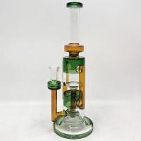 China Handmade 16 Inch Pyrex Glass Water Bong Smoking Pipe Tobacco Hookah Dab Rig for sale