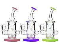 China Handmade Borosilicate Glass Smoking Bongs 140°C Heat Resistant Custom Size for sale