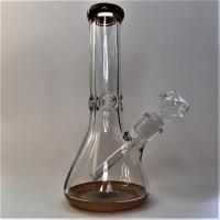 China 17 Inch Glass Water Tube Percolator Luminous Smoking Pipe Thick Base for sale